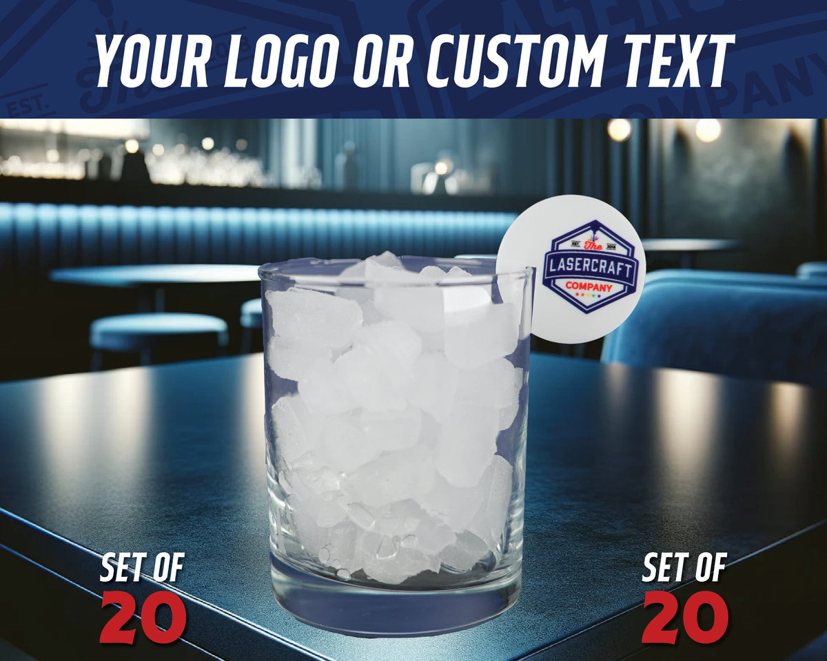 Custom drink tags with your Logo Set of 20 | The Lasercraft Co.